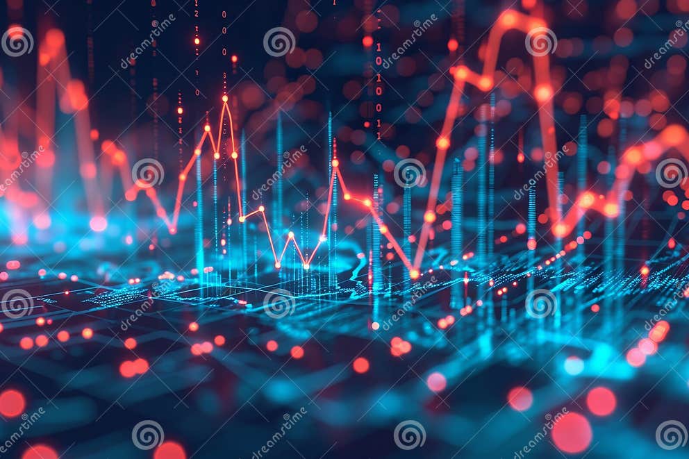 A Vibrant Blue and Red Background Filled with Intersecting Lines and ...