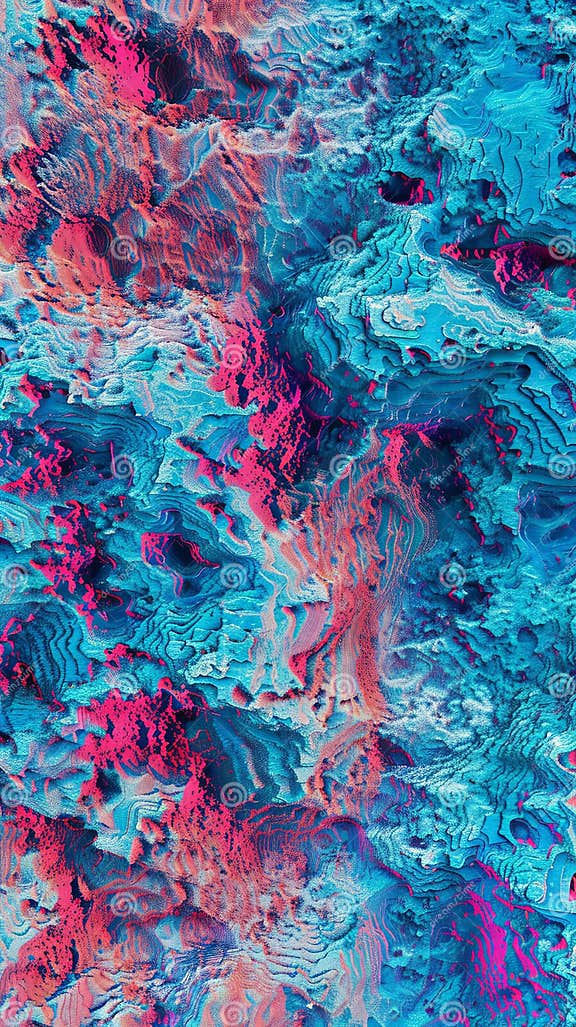 Vibrant Blue and Red Digital Noise Abstract Seamless Background Pattern ...