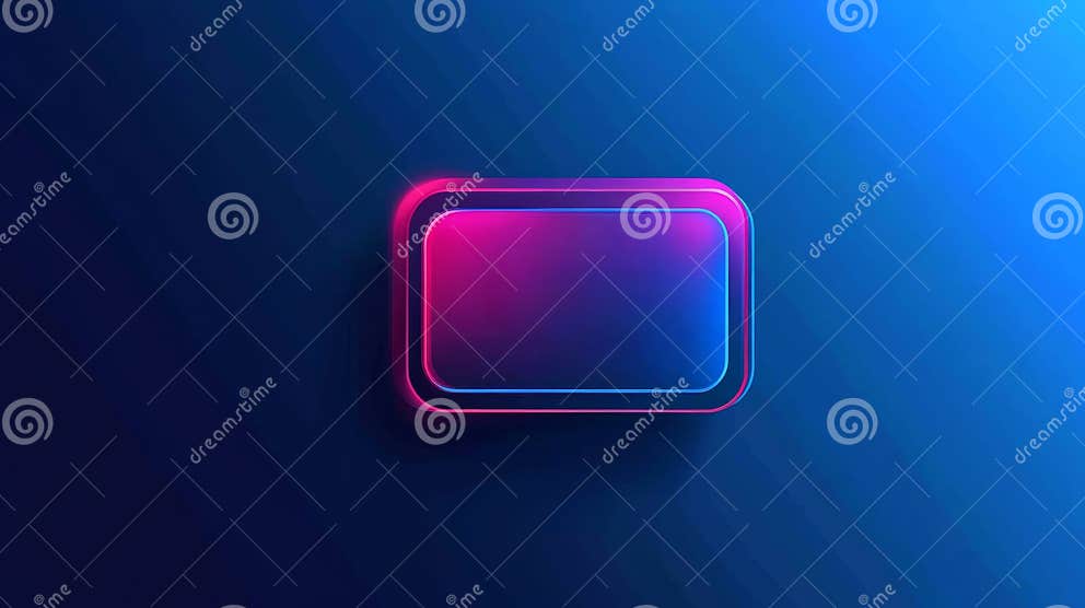 A Vibrant Blue Rounded Rectangle Button with a Gradient Glow Effect ...
