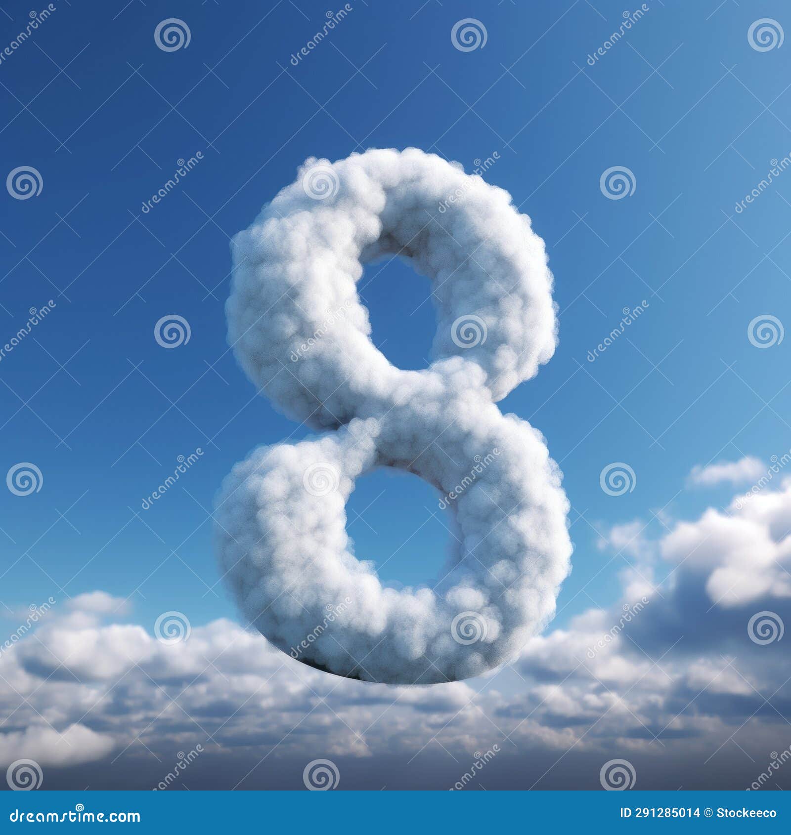Vibrant Blue Sky with Fluffy Clouds Shaped Like Number Eight - 4k ...