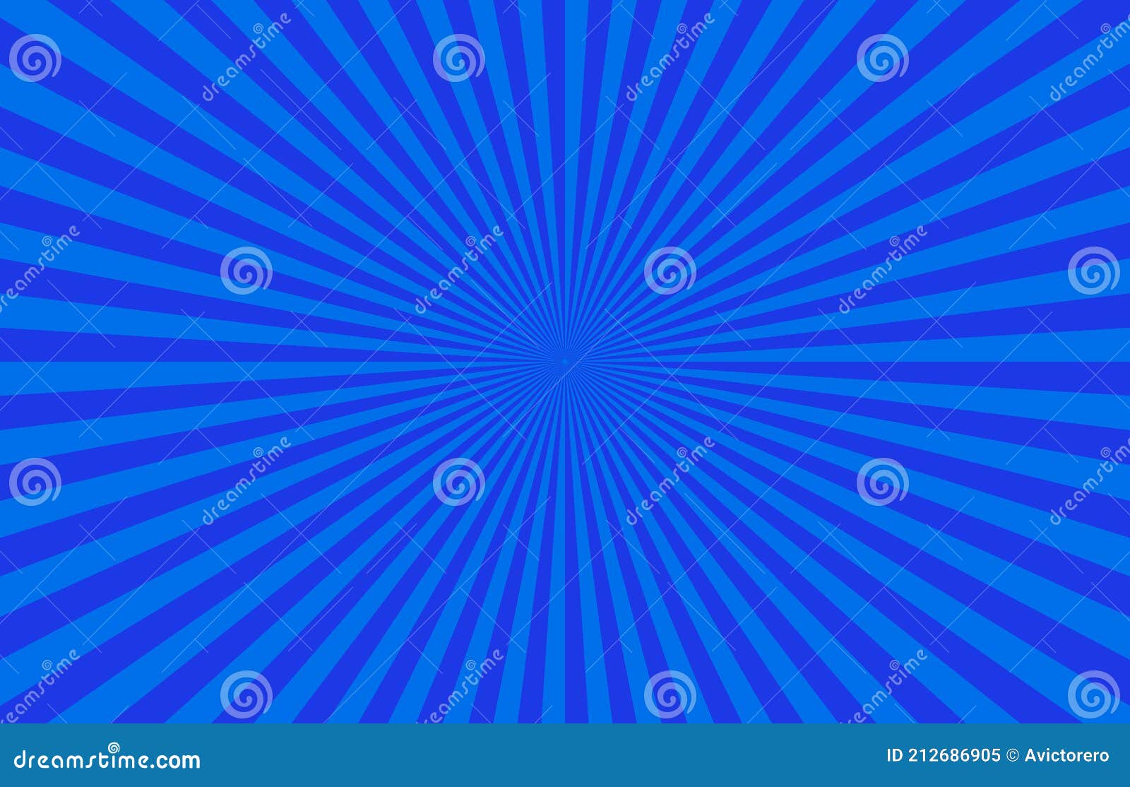 Vibrant Blue Sunburst Pattern Background Stock Vector - Illustration of ...