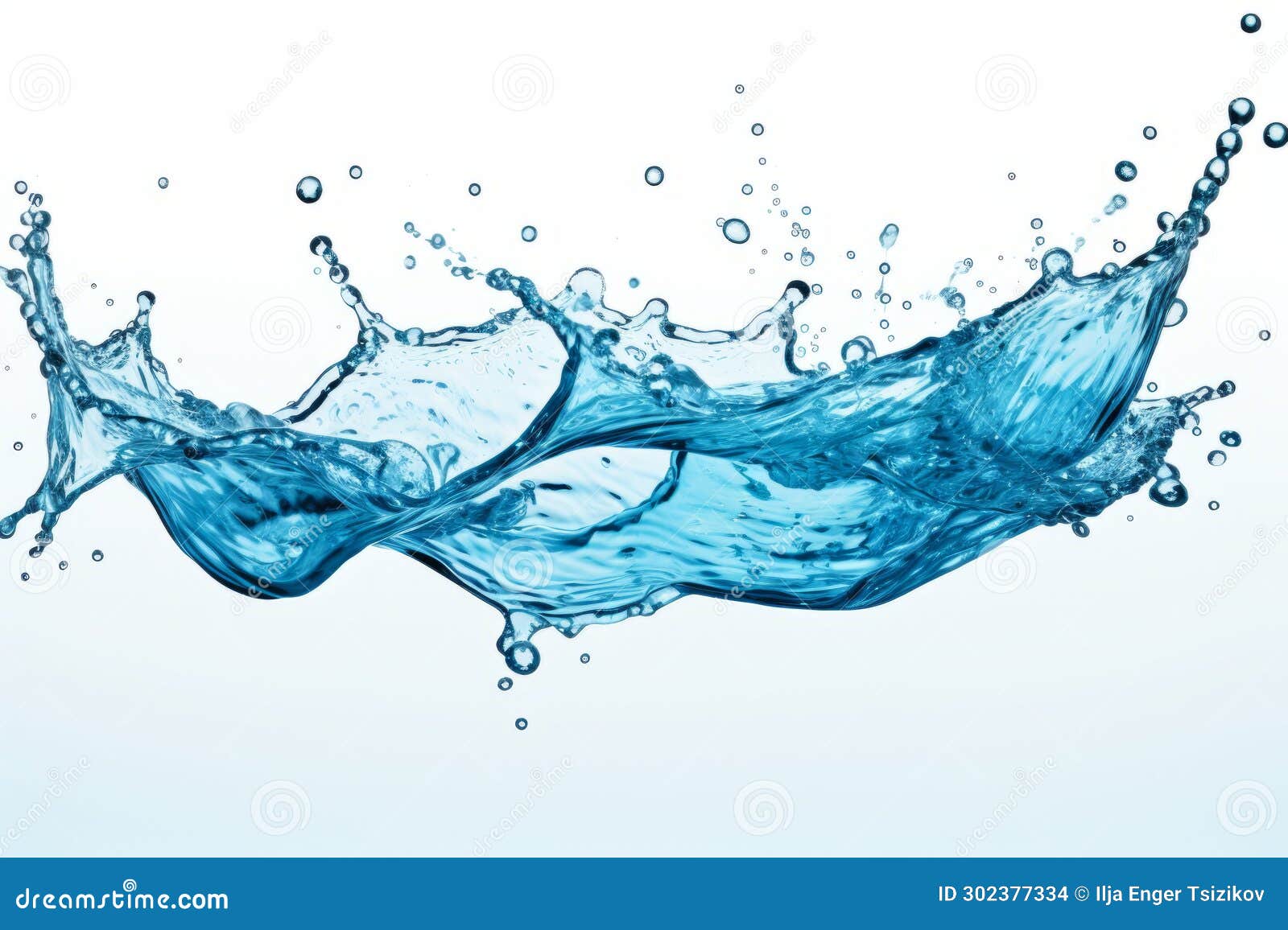 Vibrant Blue Water Splash Isolated on White Background for Design ...