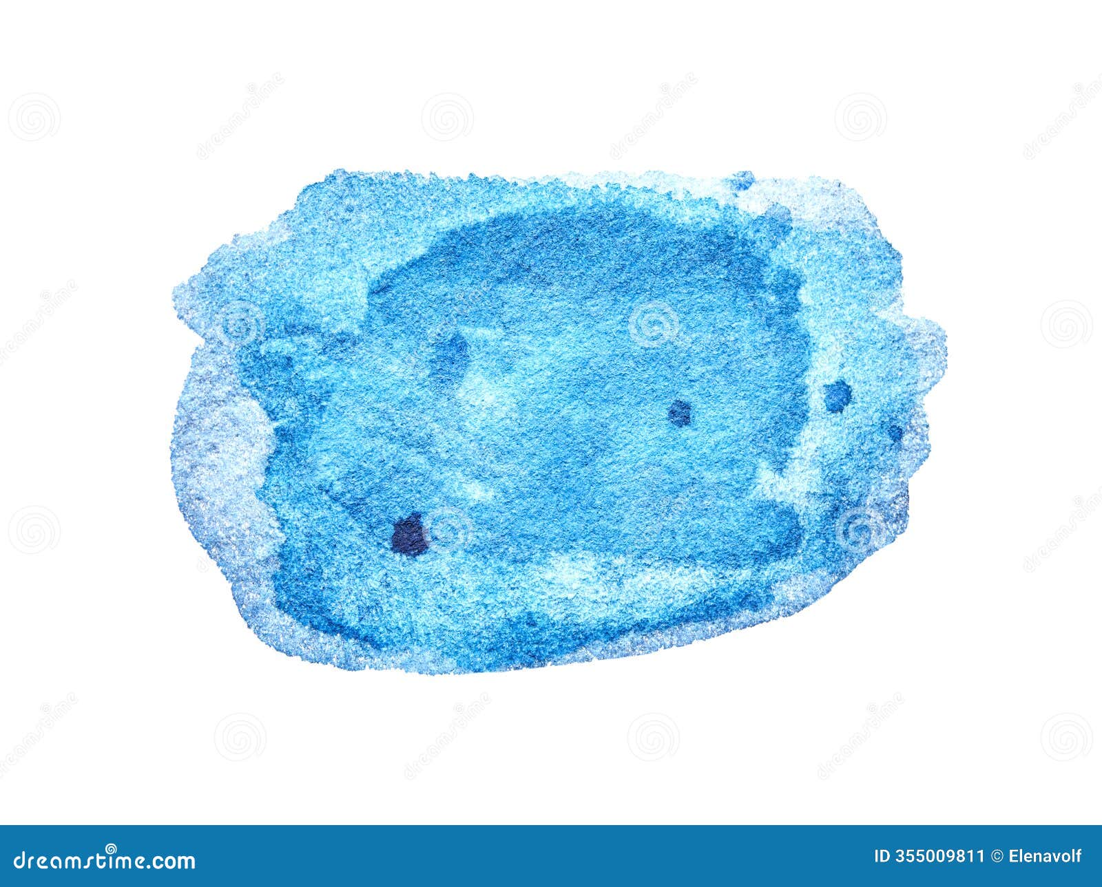 Vibrant Blue Watercolor Splatter on White Background: Artistic Texture ...