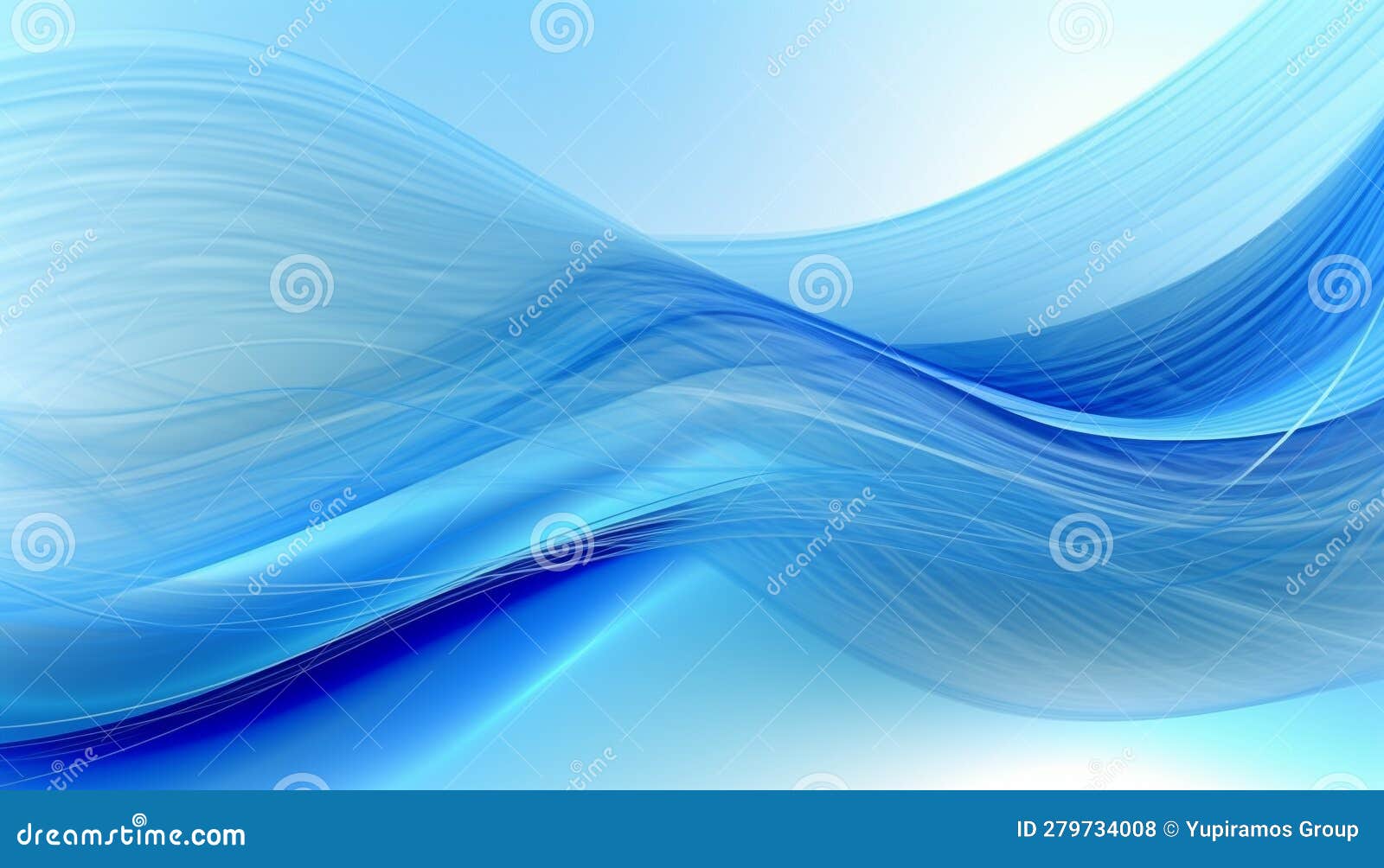 Vibrant Blue Wave Pattern, a Modern Abstract Computer Graphic Design ...