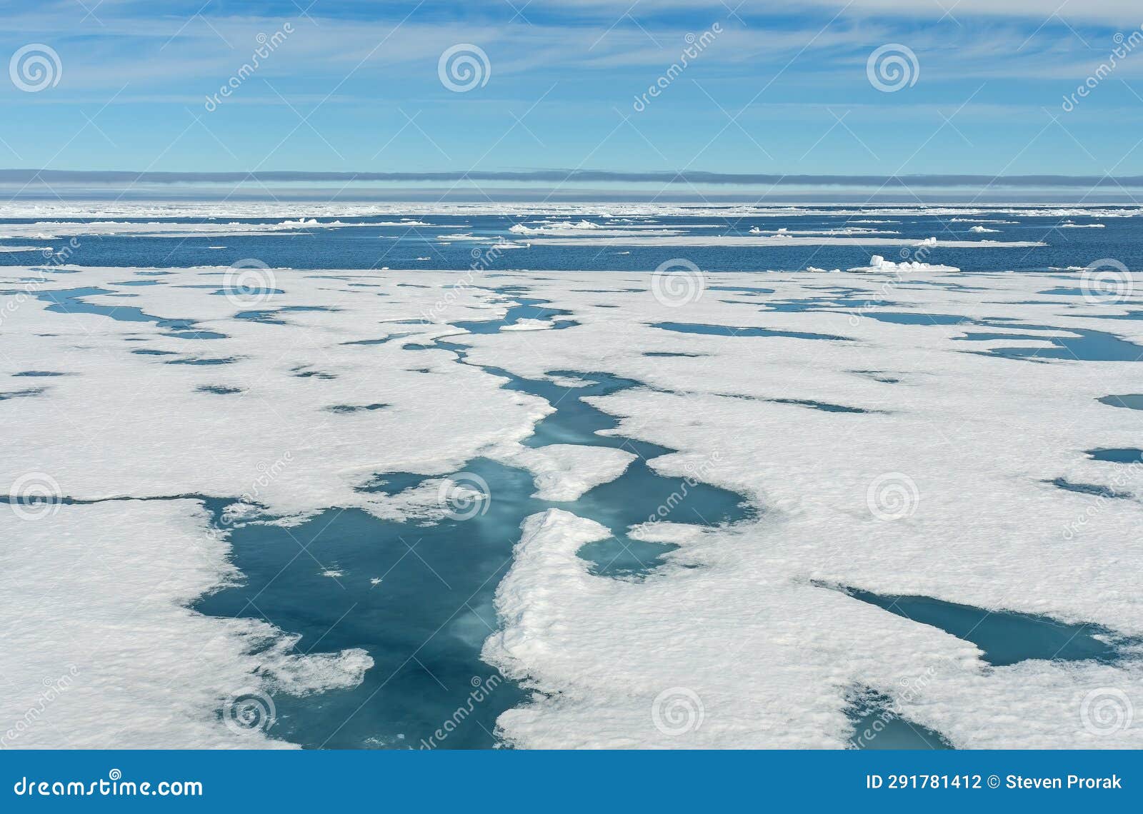 Vibrant Blues in the Melting Pack Ice Stock Photo - Image of dramatic ...