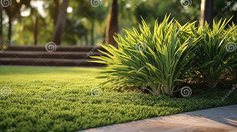 Vibrant And Bold 3d Render Of St Augustine Grass For Landscape Design Stock Illustration