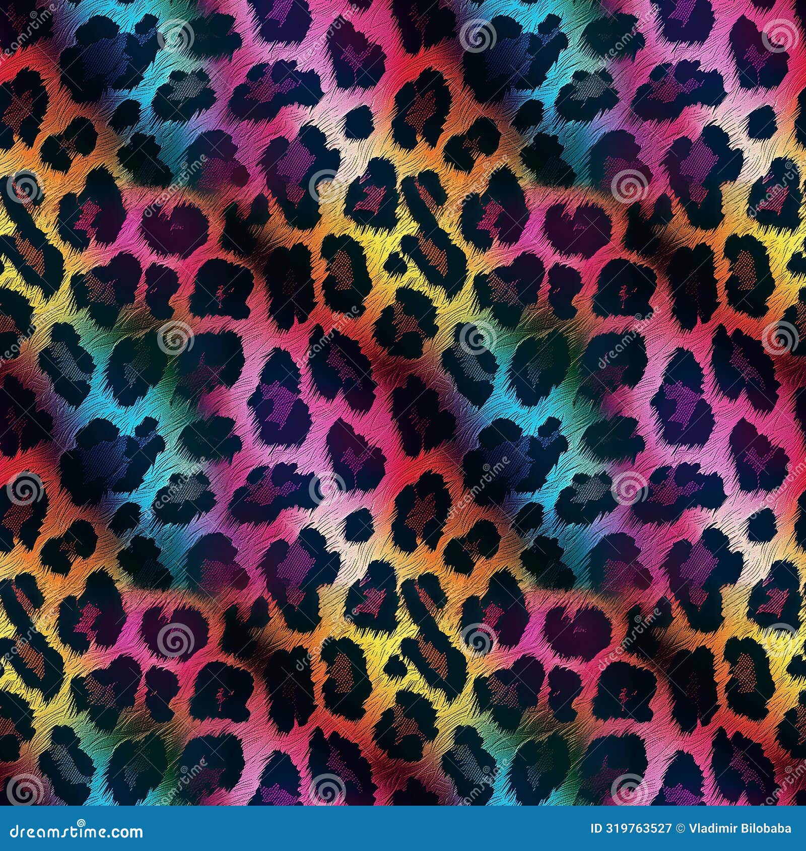 Colorful Leopard Print Background Seamless Stock Illustration ...