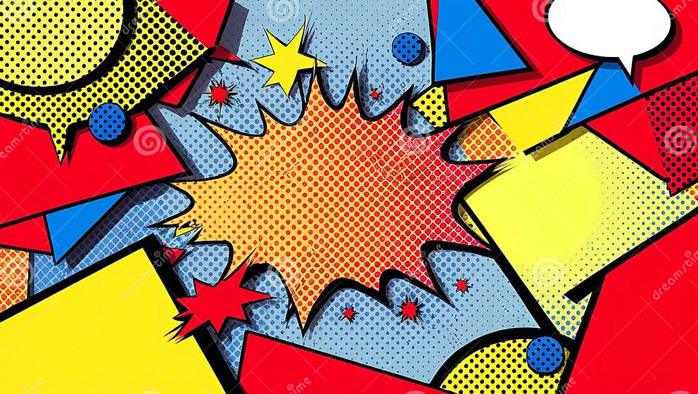 A Vibrant and Bold Pop Art-inspired Background Featuring Style Elements ...