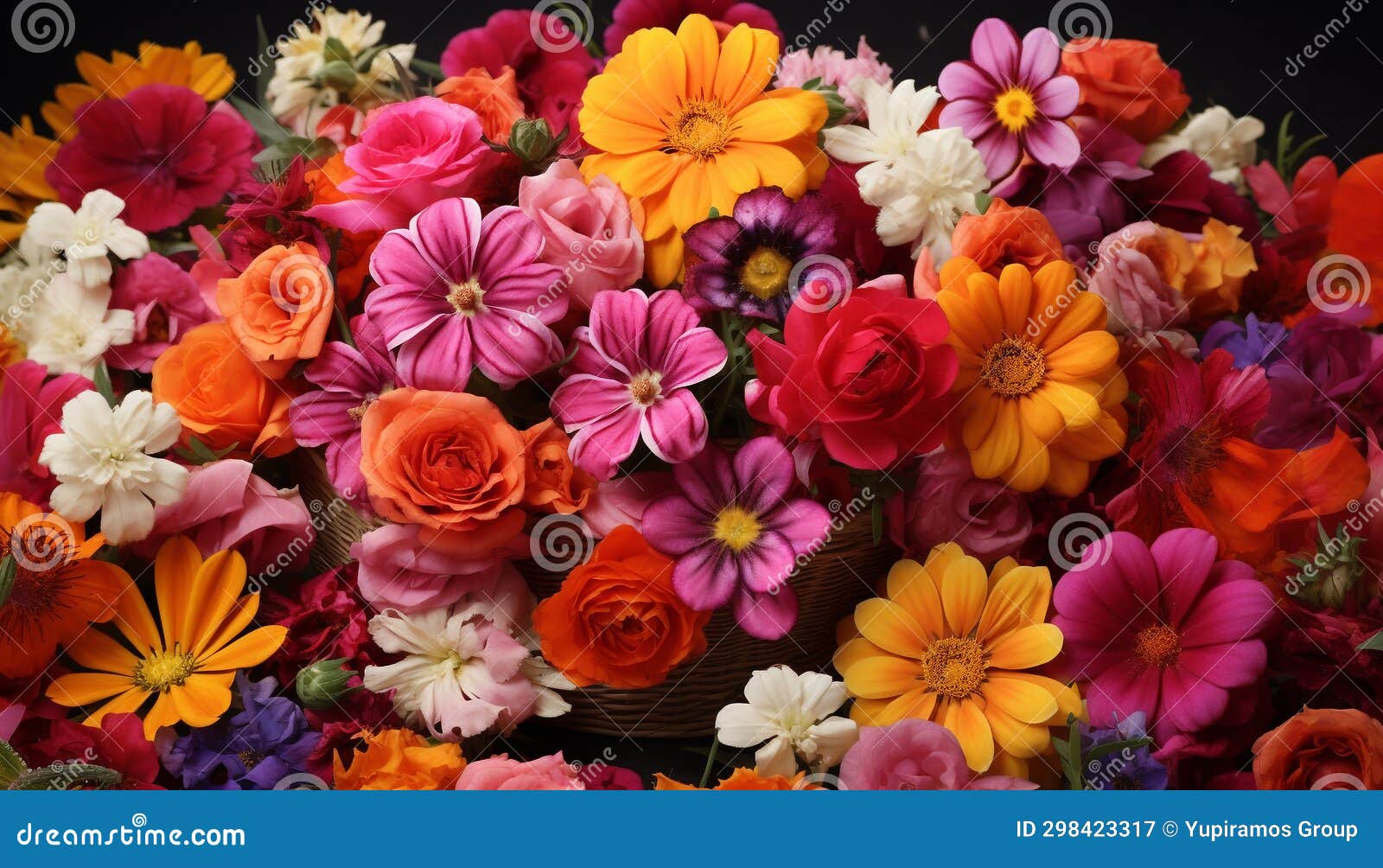 A Vibrant Bouquet of Multi Colored Flowers Brings Freshness and Beauty ...