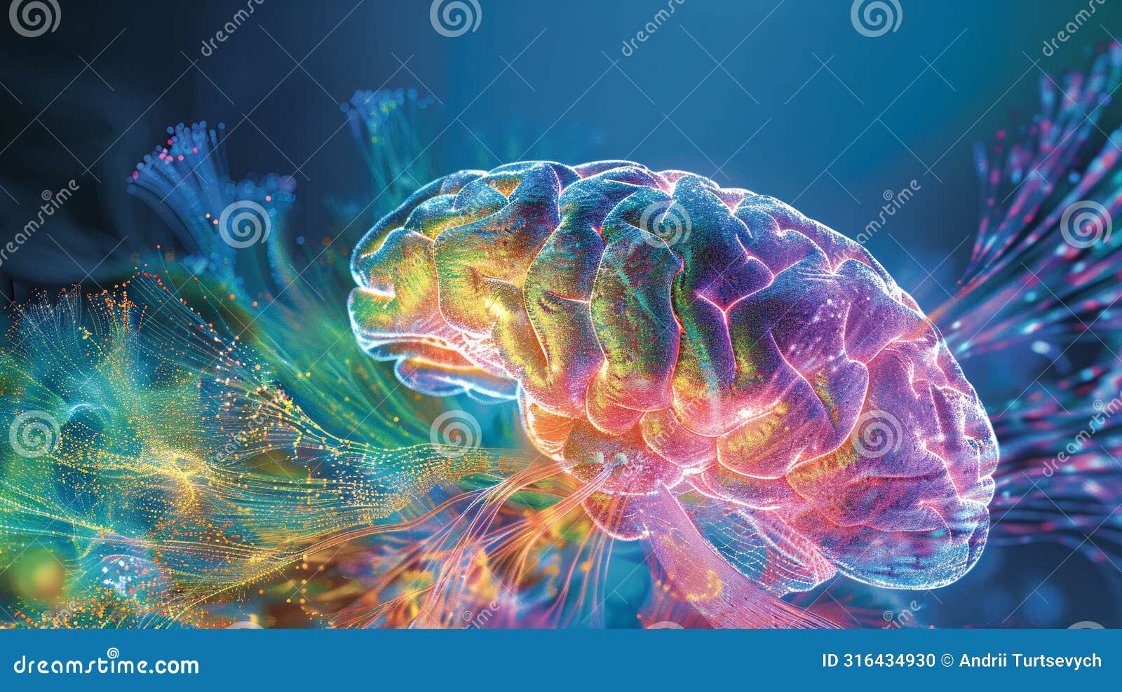 Vibrant Brain Activity Visualized with Multicolored Illumination and ...