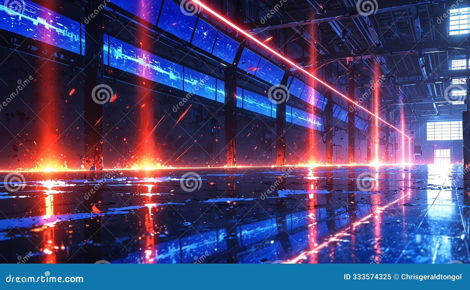 Vibrant Bright Fantasy World Anime Ai Generated Stock Illustration ...