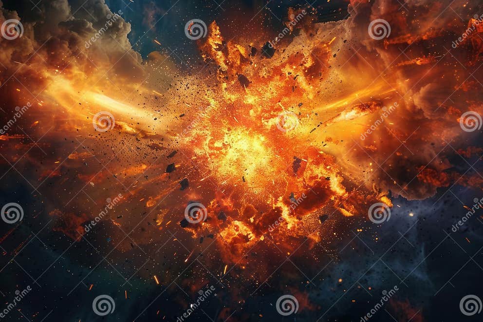 Vibrant Burst. Explosive Abstract Background Concept Stock Illustration ...