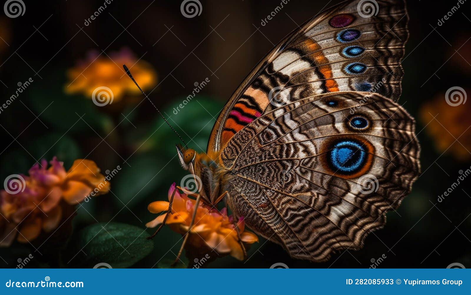 Vibrant Butterfly Wing in Multi Colored Pattern, Beauty in Nature ...