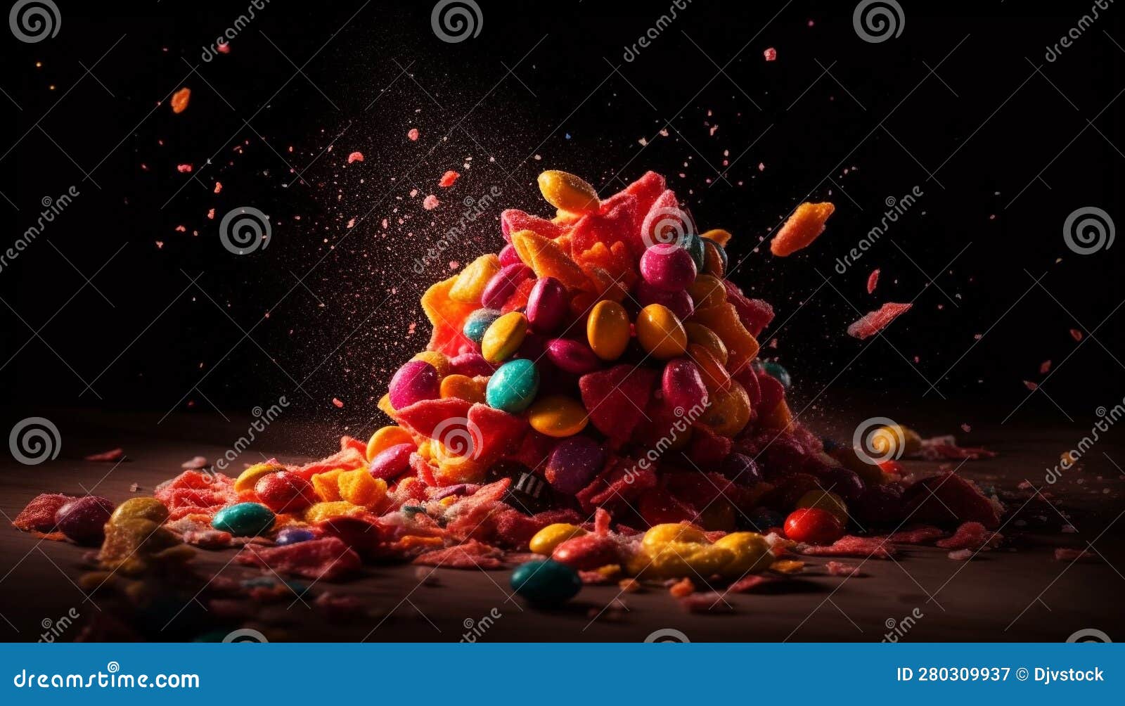 Vibrant Candy Explosion a Gourmet Dessert Gift of Sweet Indulgence ...