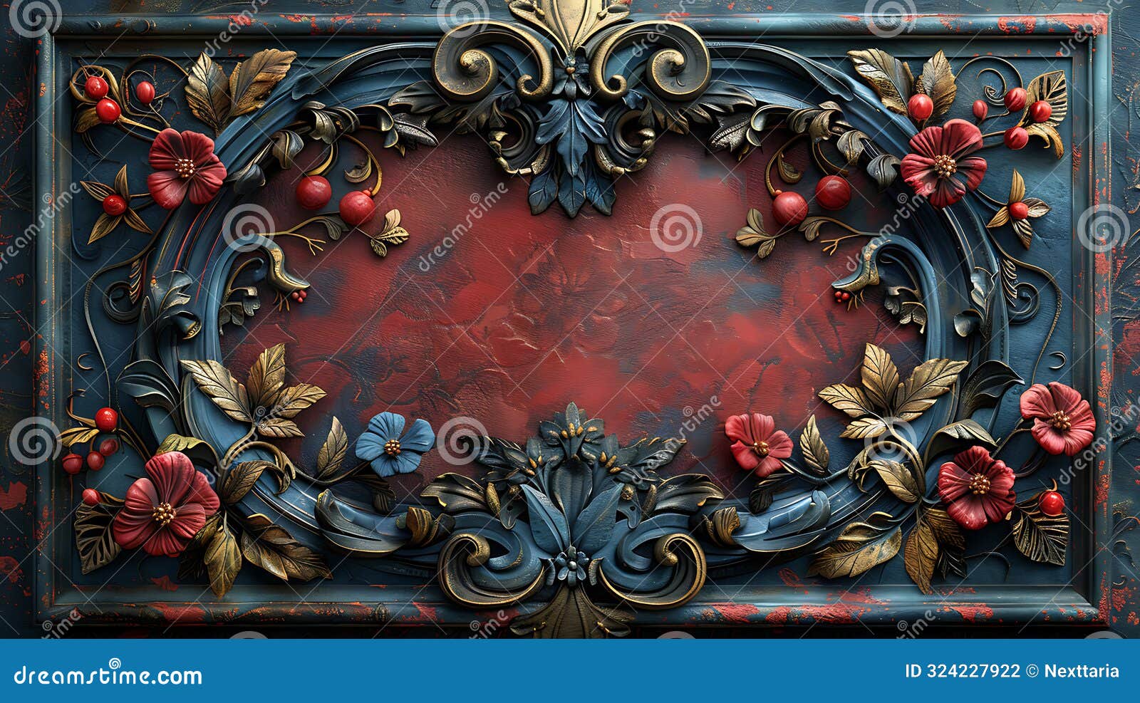 Vibrant Canvas Invitation with Intricate Border & Frame Designs Stock ...