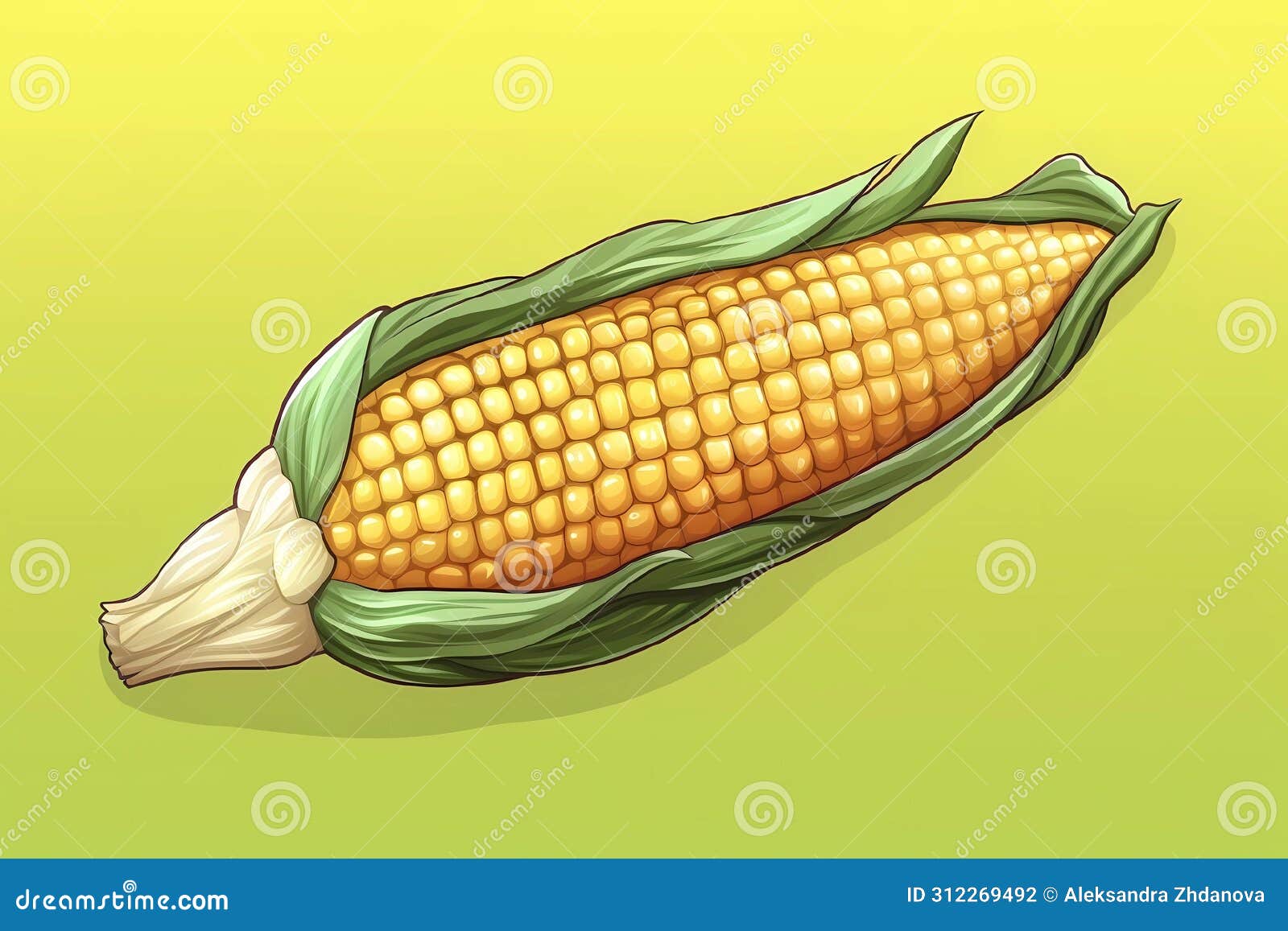 Corn Cartoon Illustration, Icon, Vector Stock Illustration ...
