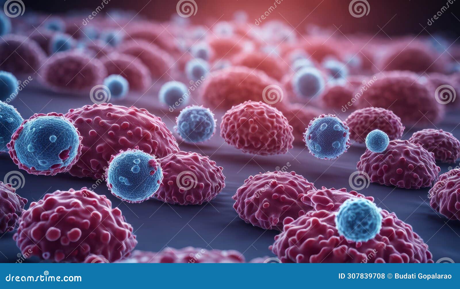 Vibrant Cells Under a Microscope, Symbolizing Life and Growth Stock ...