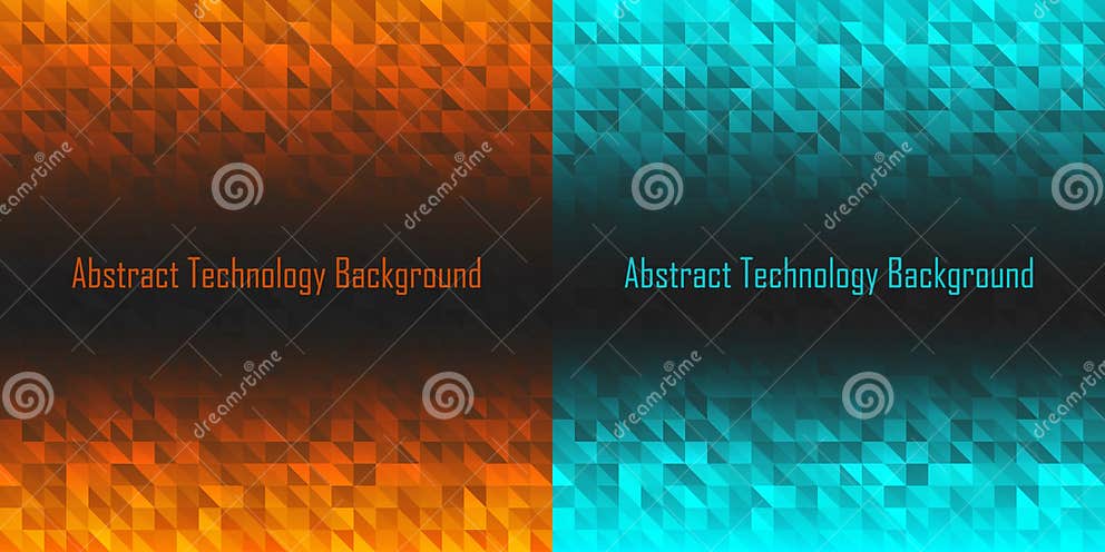 Vibrant Central Gradient Texture. Geometric Background Set. Triangle ...