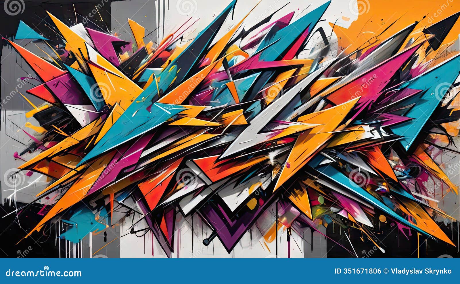 A Vibrant, Chaotic Artwork With Abstract Human Faces, Dominated By ...