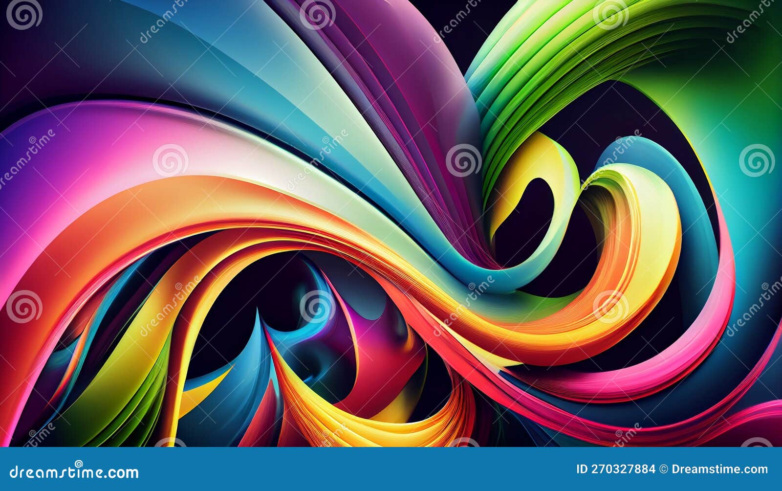A Vibrant Chromatic Currents Abstract Background, Generative AI Stock ...