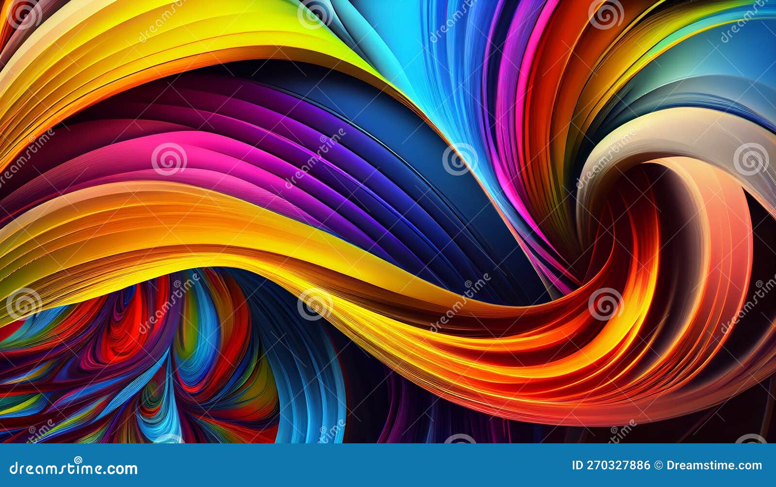 A Vibrant Chromatic Currents Abstract Background, Generative AI Stock ...