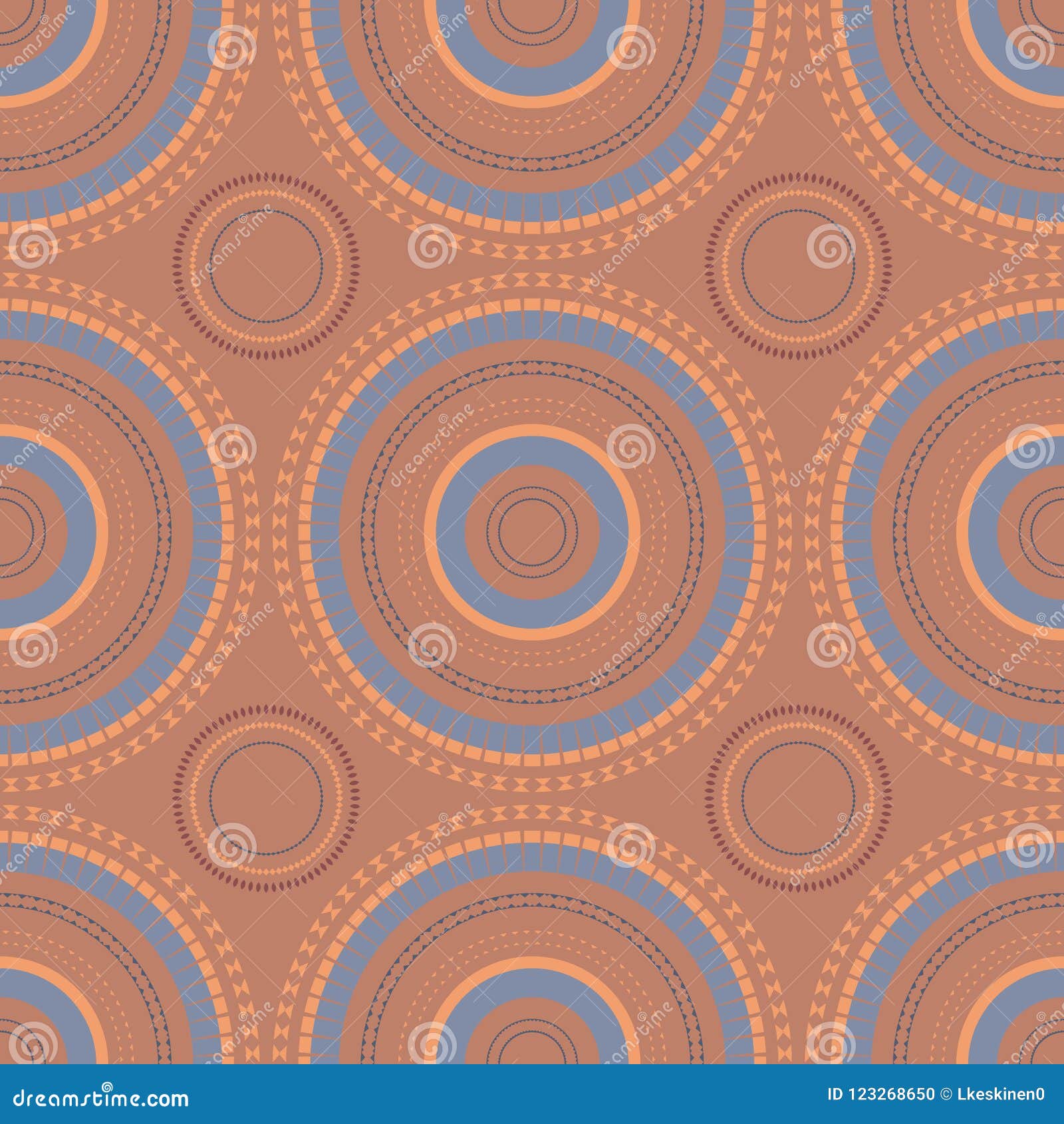 Vibrant Circular Large Scale Seamless Pattern Stock Vector ...