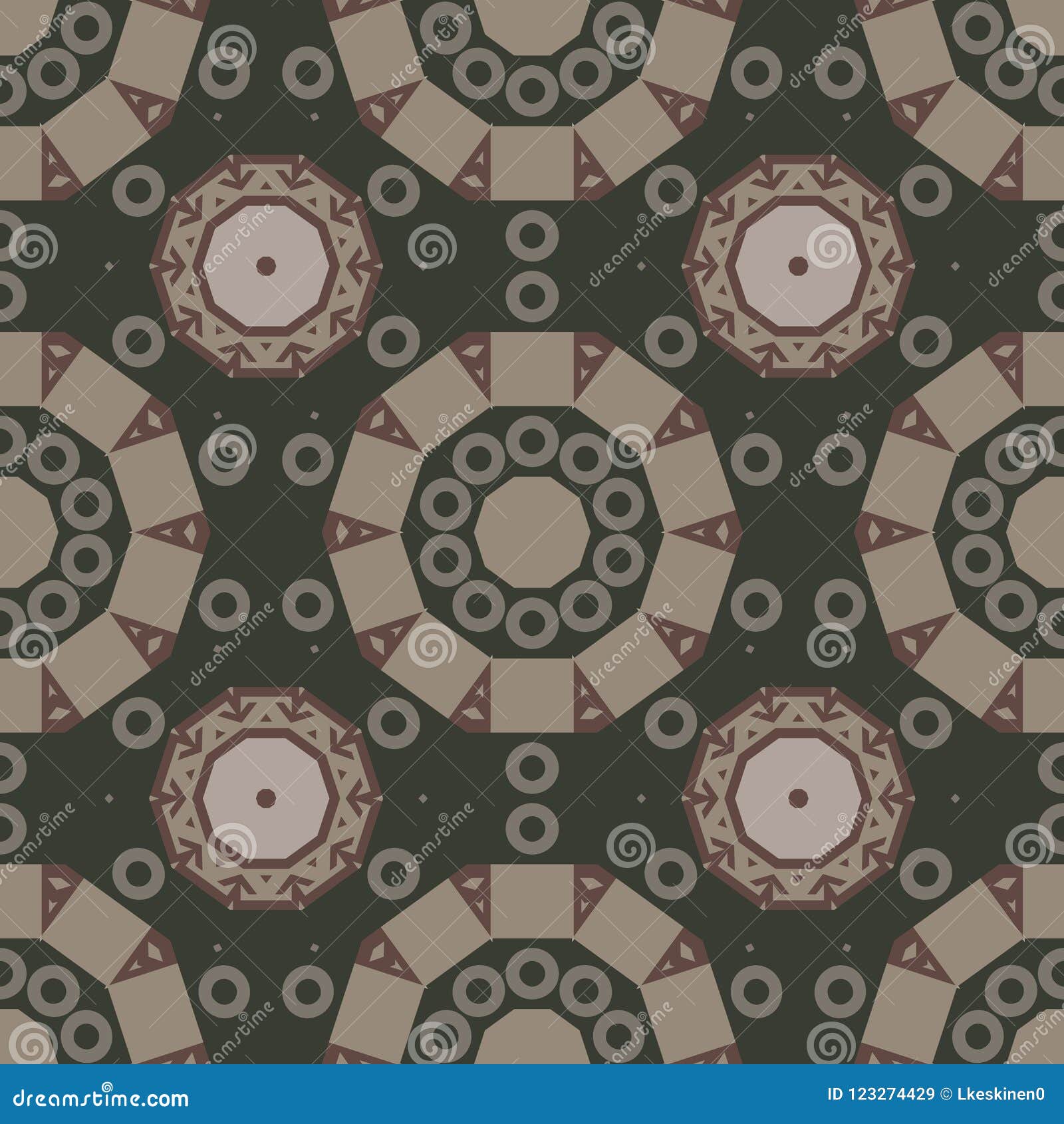 Vibrant Circular Large Scale Seamless Pattern Stock Vector ...