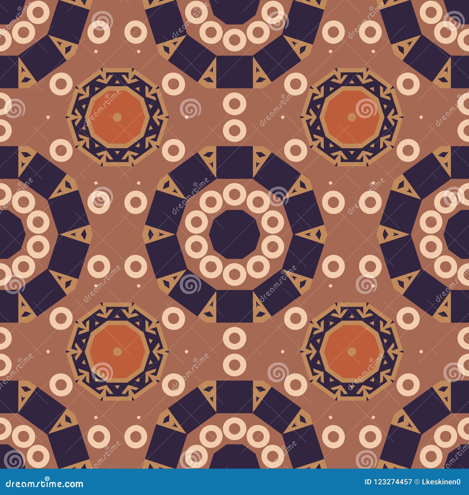 Vibrant Circular Large Scale Seamless Pattern Stock Vector ...