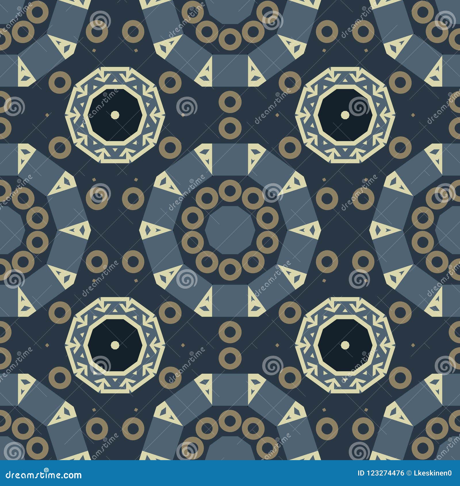 Vibrant Circular Large Scale Seamless Pattern Stock Vector ...