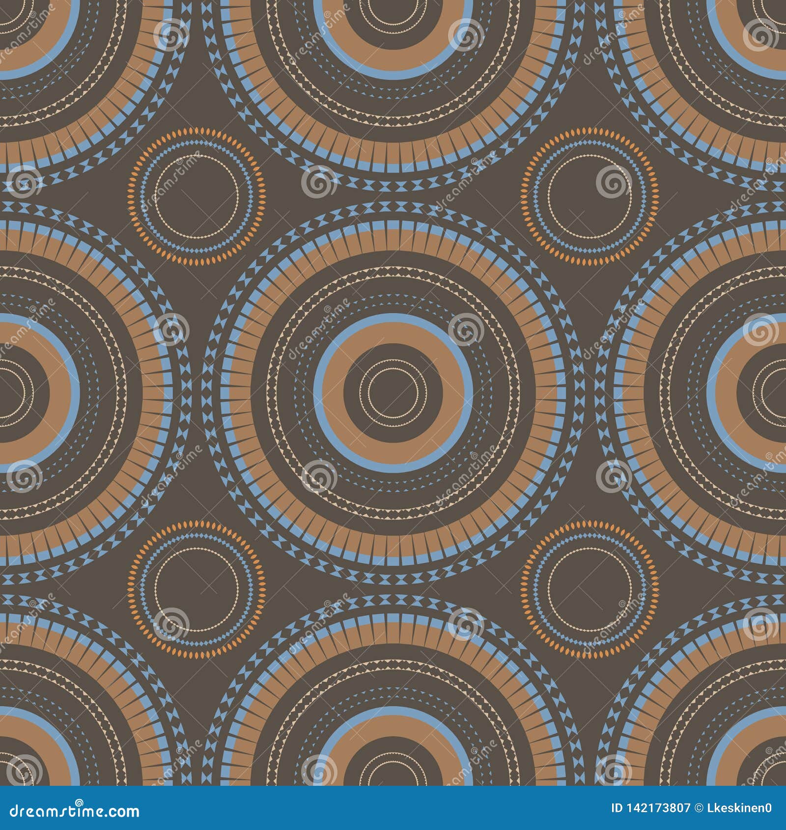 Vibrant Circular Large Scale Seamless Pattern Stock Vector ...