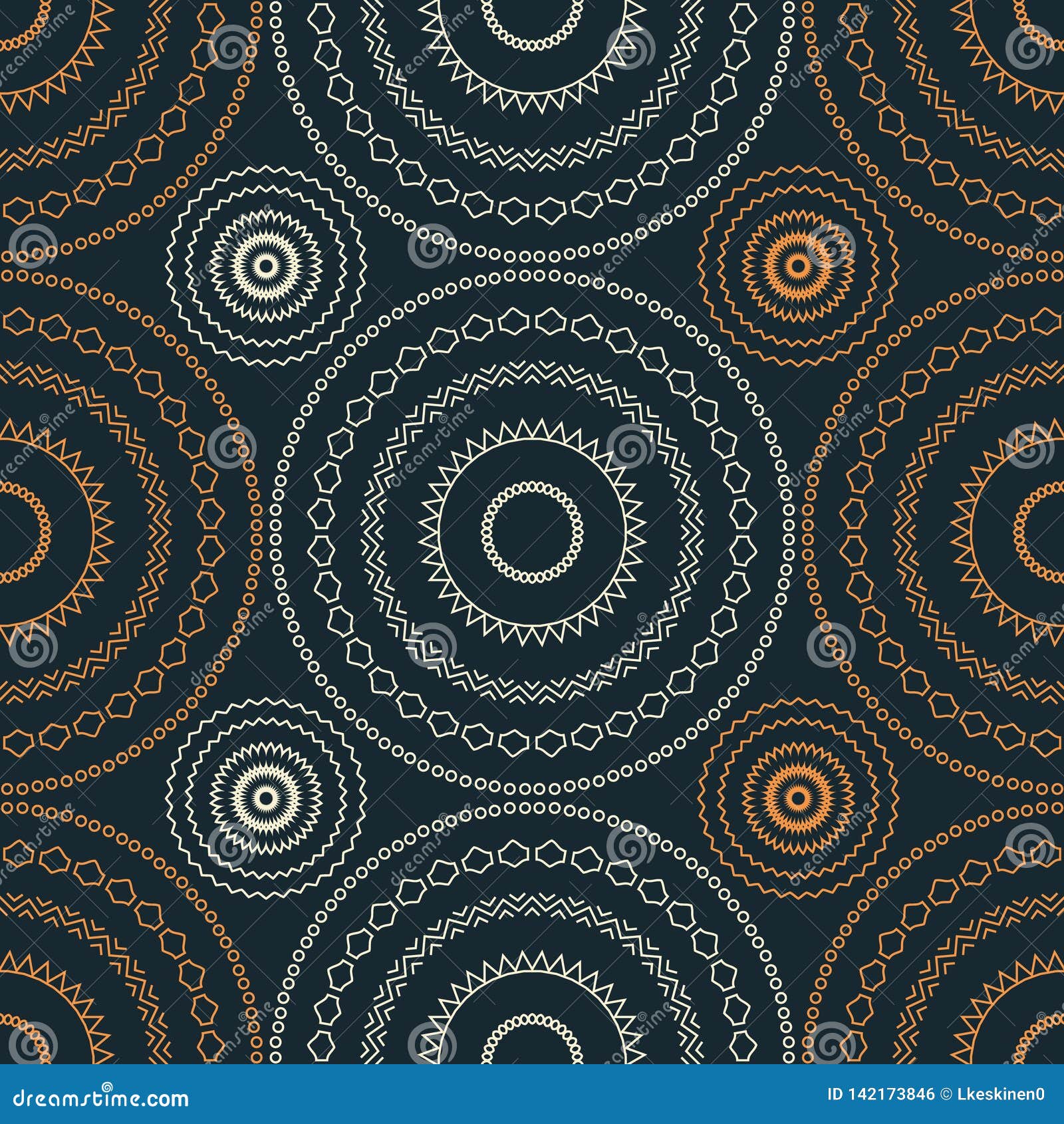 Vibrant Circular Large Scale Seamless Pattern Stock Vector ...