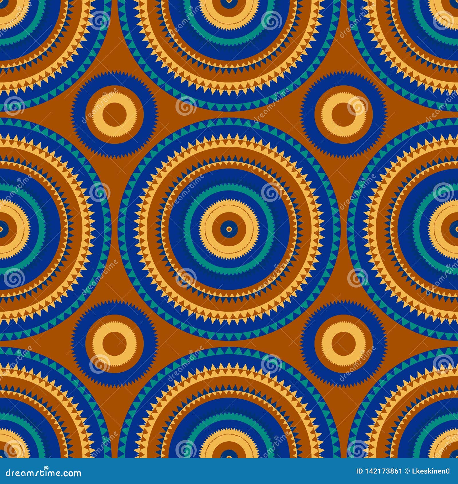 Vibrant Circular Large Scale Seamless Pattern Stock Vector ...