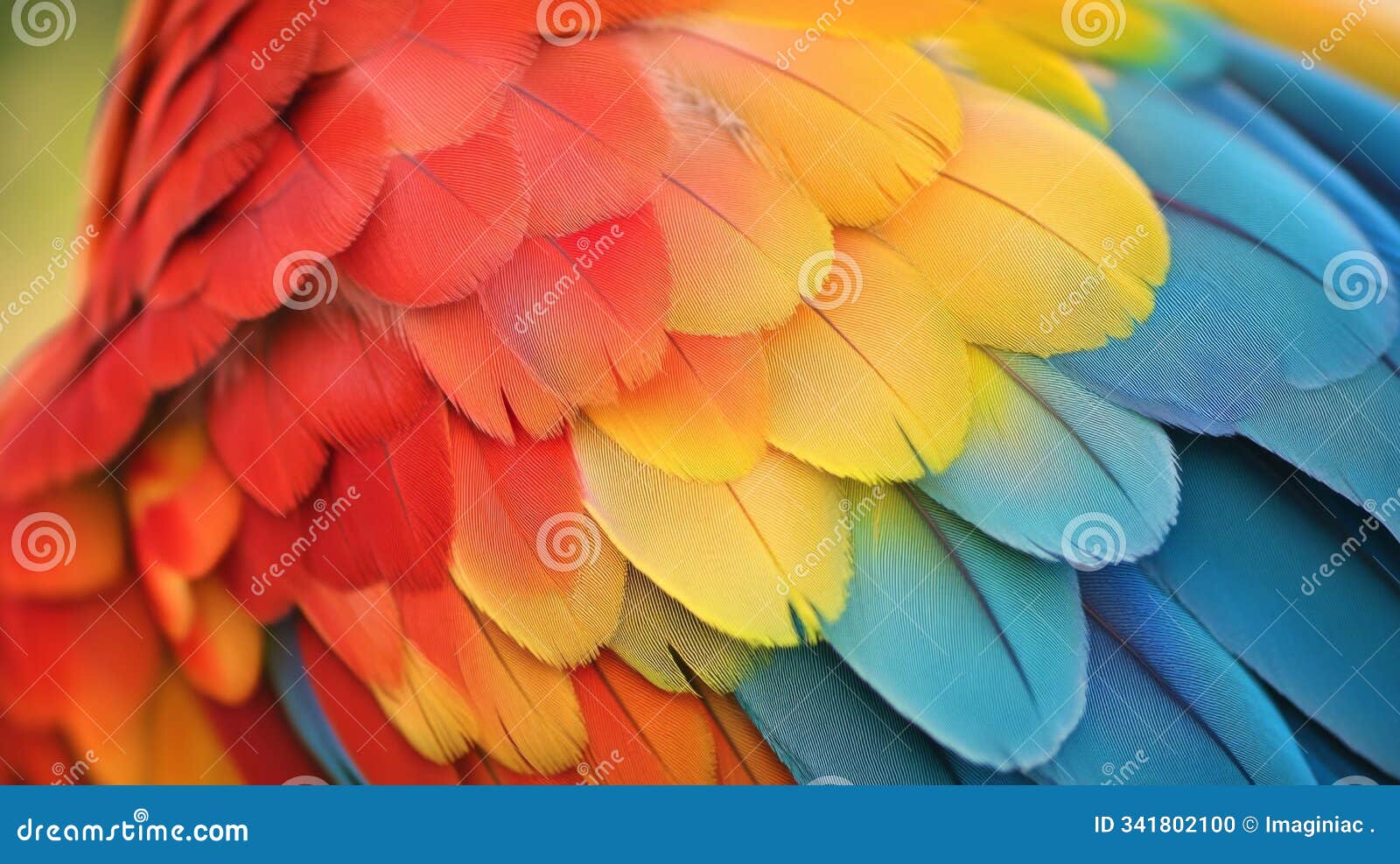 Vibrant Close-Up of a Scarlet Macaw S Feathers Stock Illustration ...