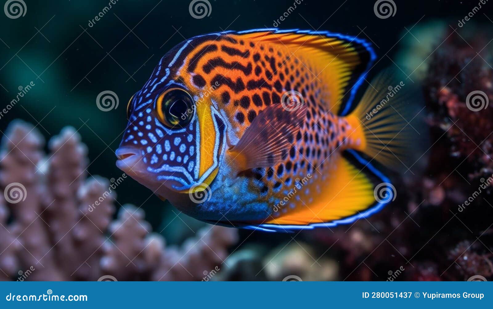 Vibrant Clown Fish in Multi Colored Reef Showcase Natural Beauty ...