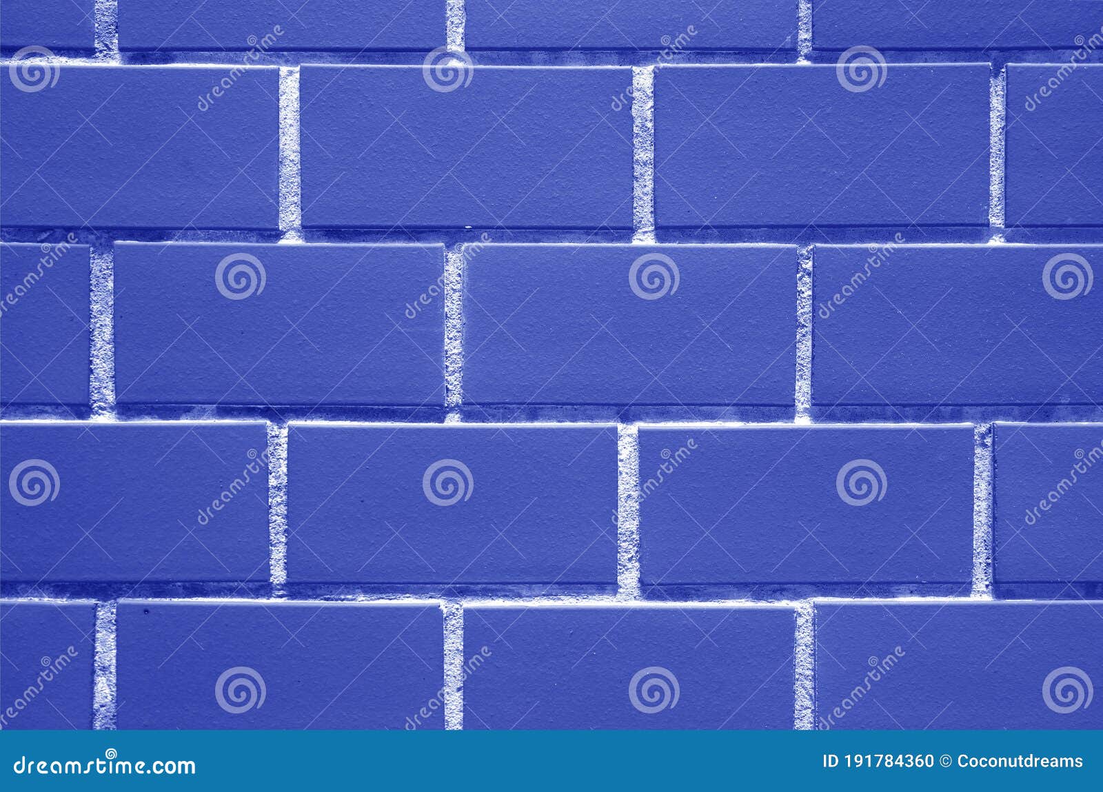 Vibrant Cobalt Blue Colored Brick Wall for Background Stock Photo ...