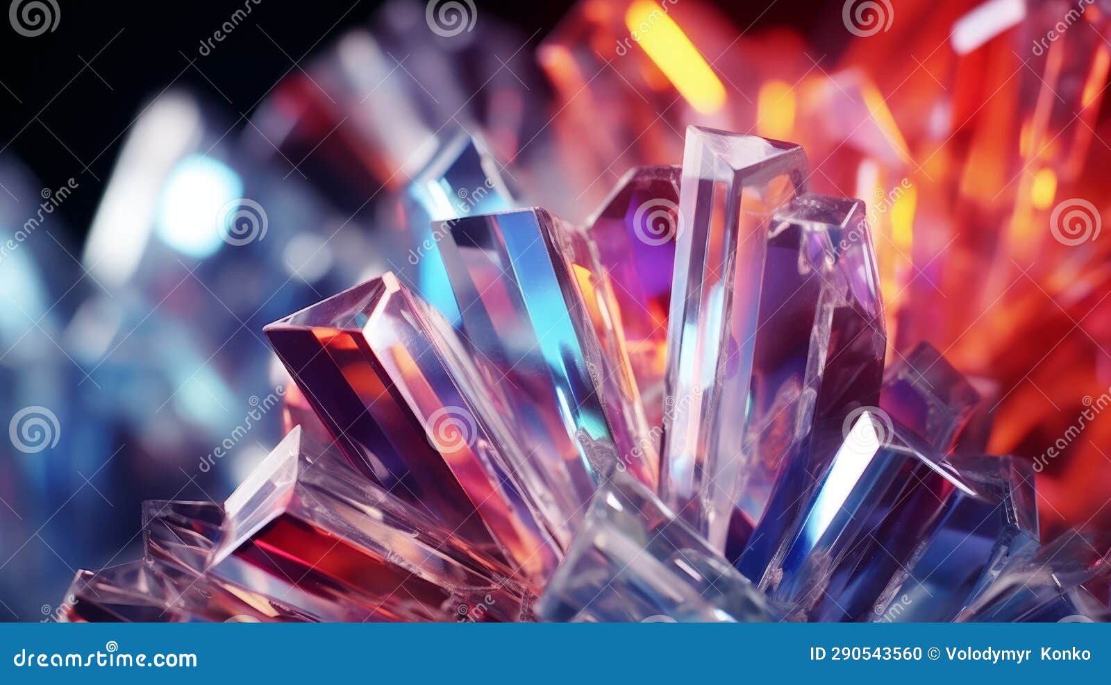 A Vibrant Collection of Colorful Crystals Up Close Stock Photo - Image ...