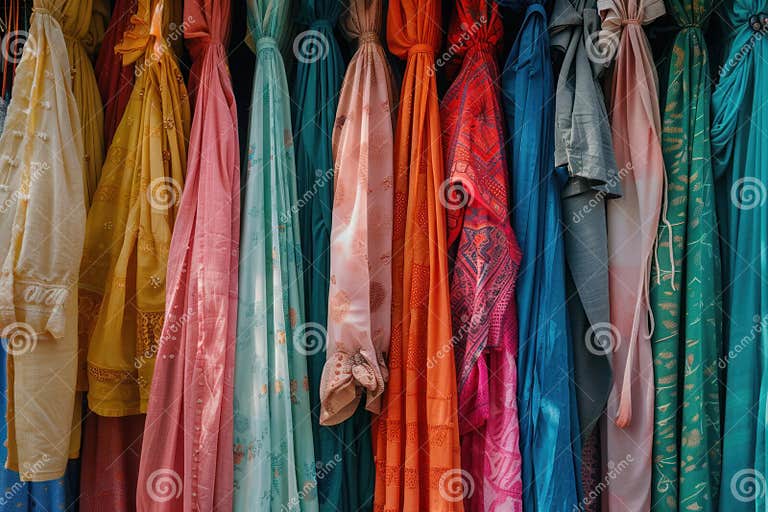 Vibrant Collection of Fabrics with Various Textures and Patterns ...