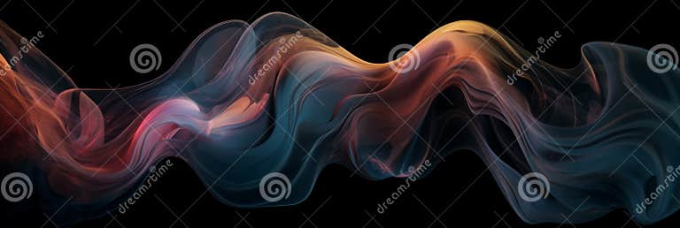 Vibrant Color Blends Create Abstract Fluid Waveforms with a Dynamic and ...