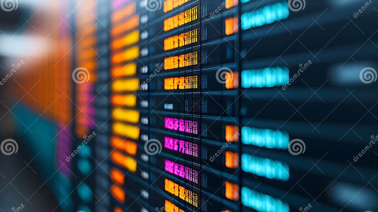 Vibrant Color-Coded Order List Displaying Real-Time Status Updates with ...