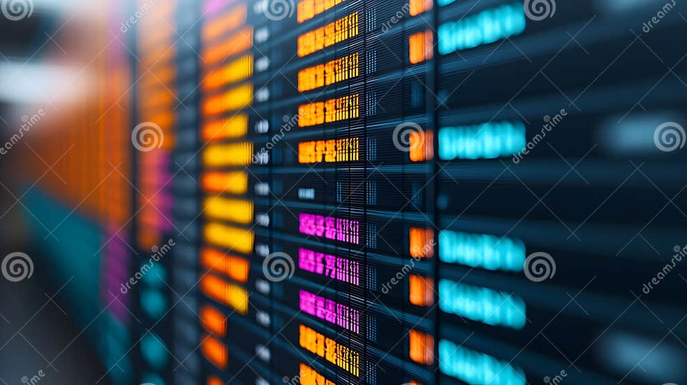 Vibrant Color-Coded Order List Displaying Real-Time Status Updates with ...