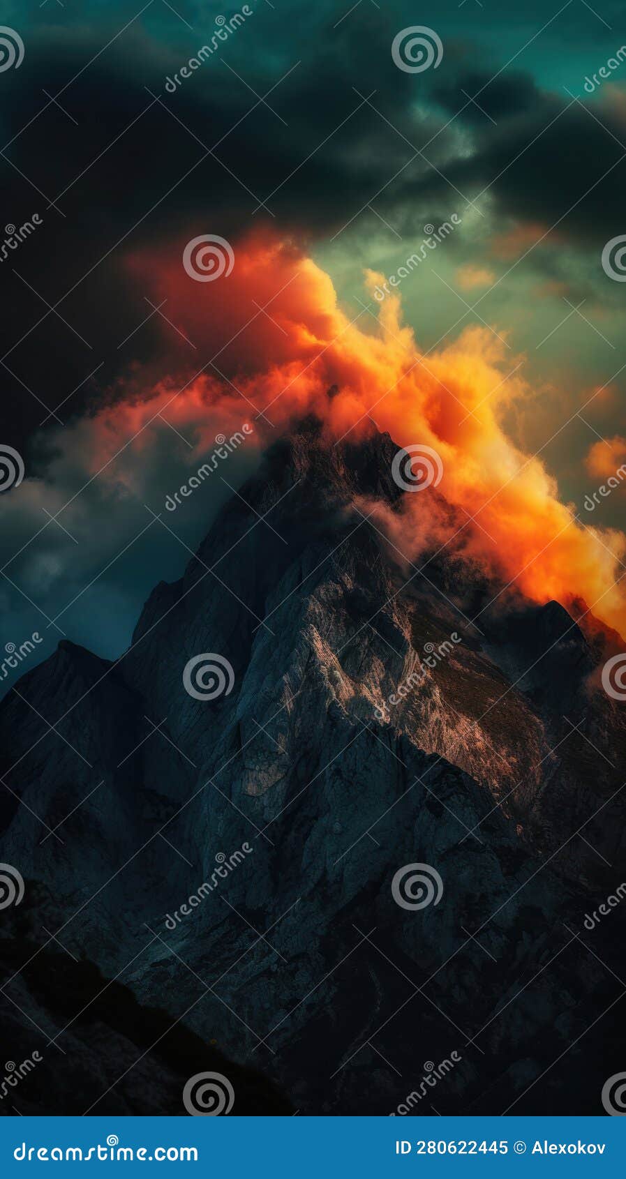 Vibrant Color Explosion in the Sky: a Dreamy and Bold Texture . Stock ...