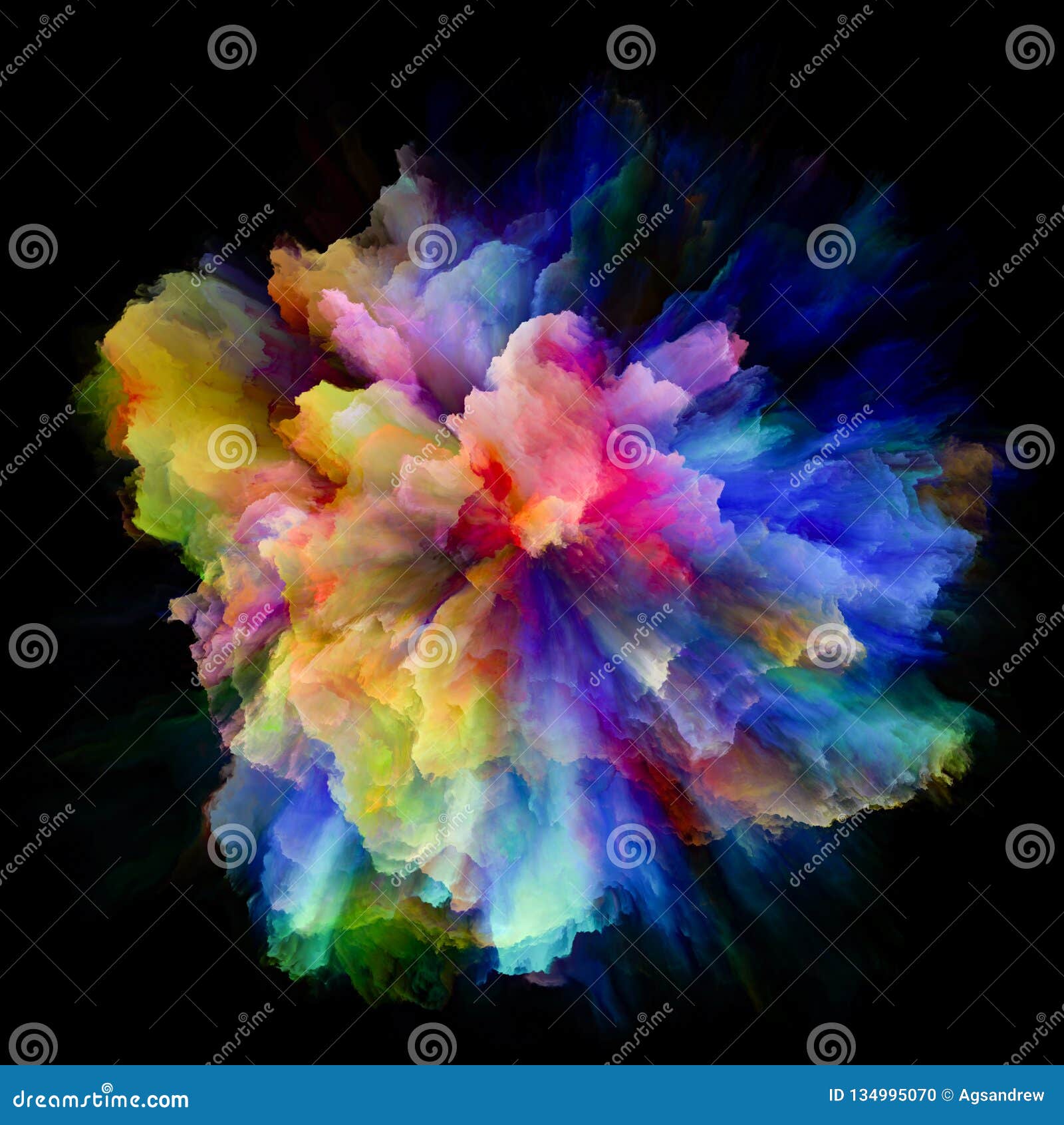 Vibrant Color Splash Explosion Stock Illustration - Illustration of ...