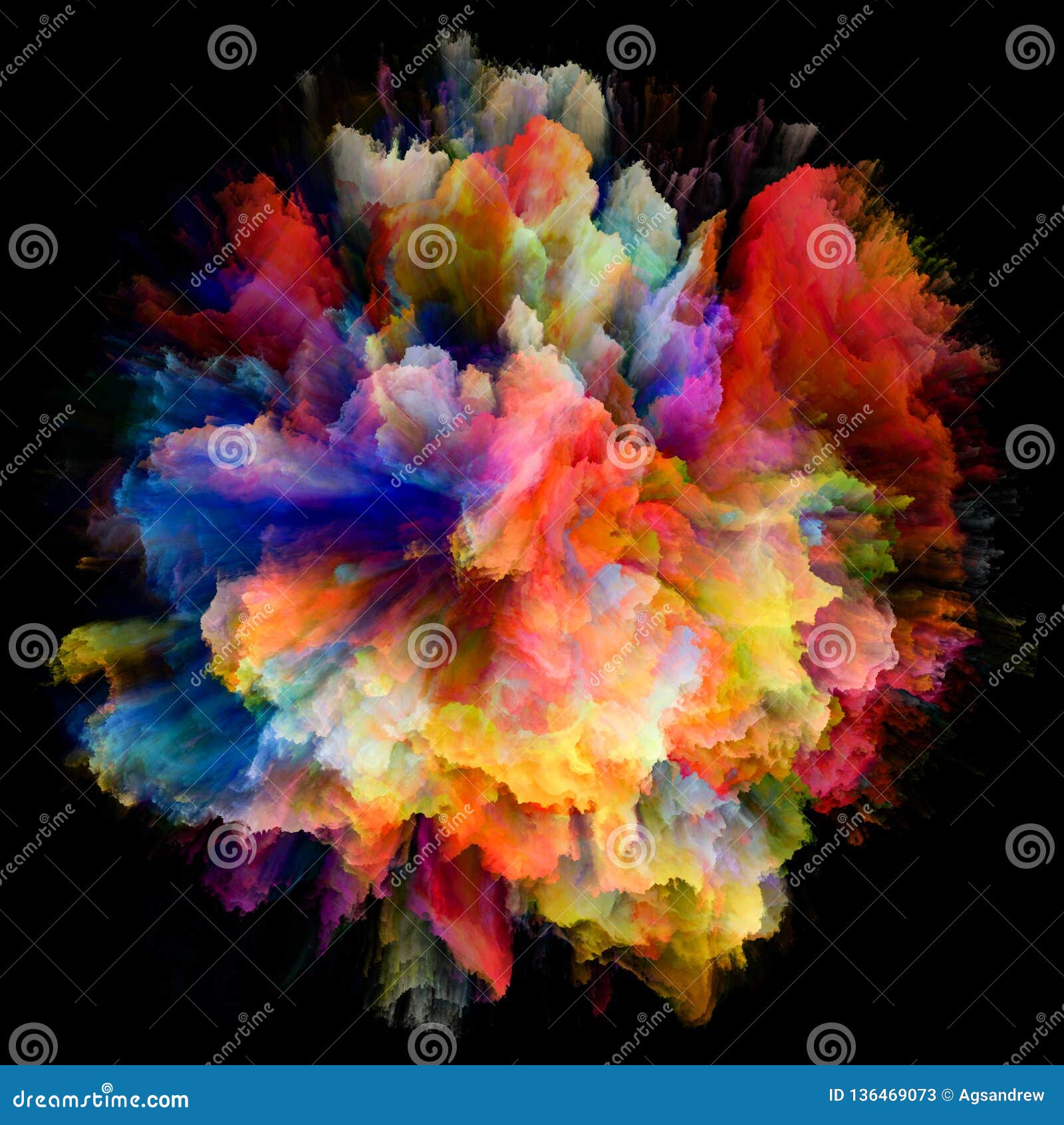 Vibrant Color Splash Explosion Stock Illustration - Illustration of ...