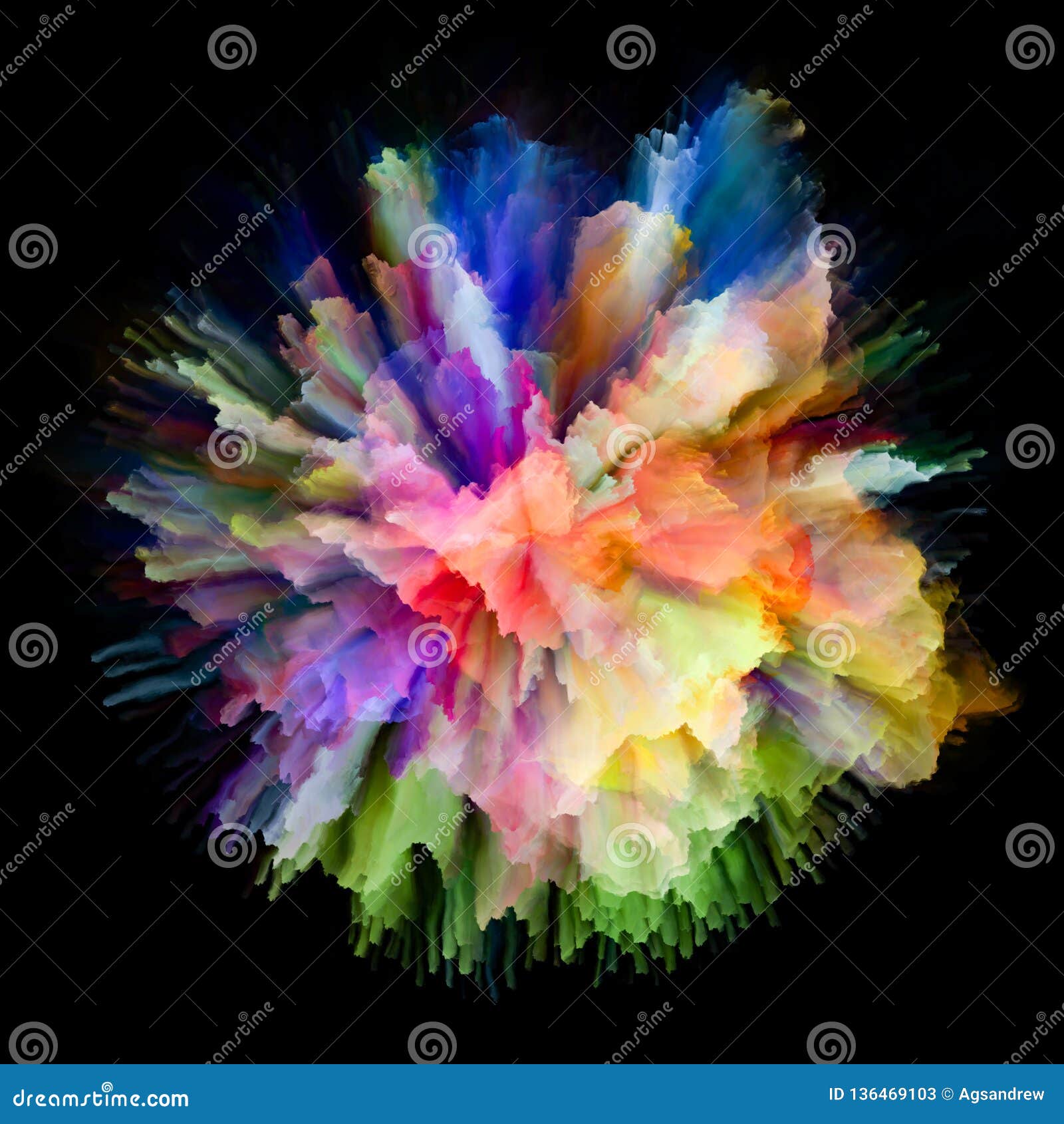 Vibrant Color Splash Explosion Stock Illustration - Illustration of ...