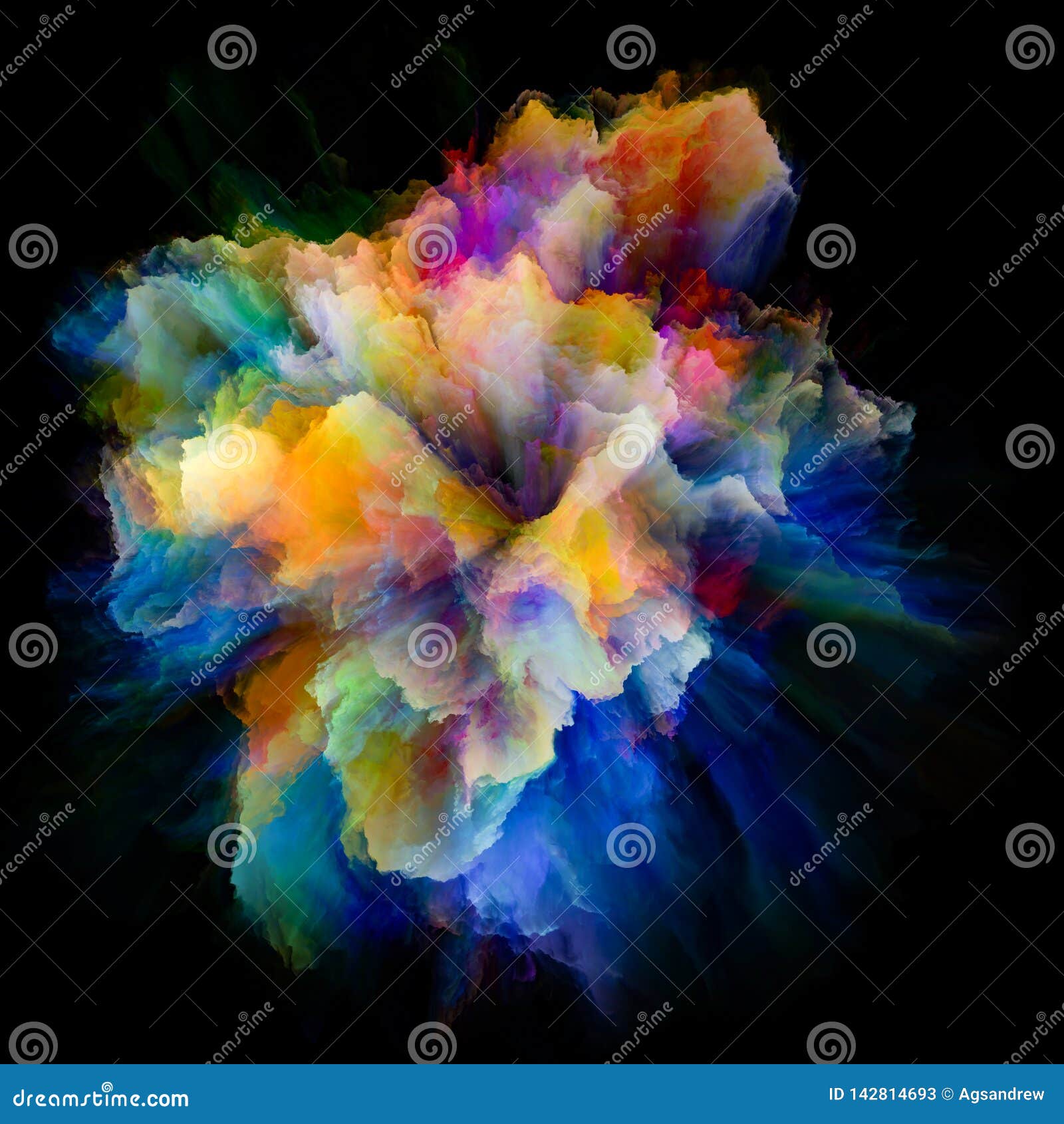 Vibrant Color Splash Explosion Stock Image - Image of center ...