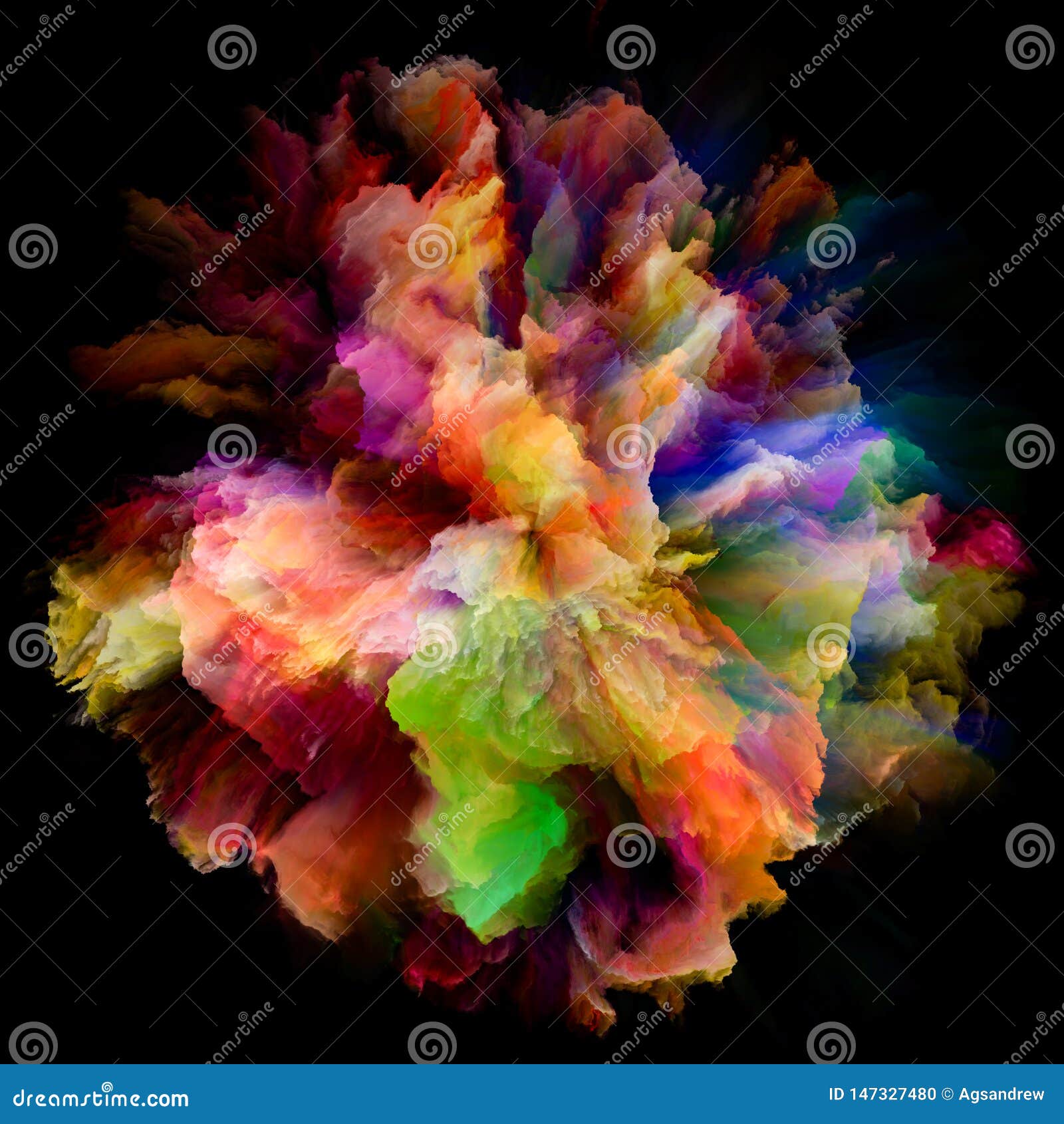 Vibrant Color Splash Explosion Stock Illustration - Illustration of ...