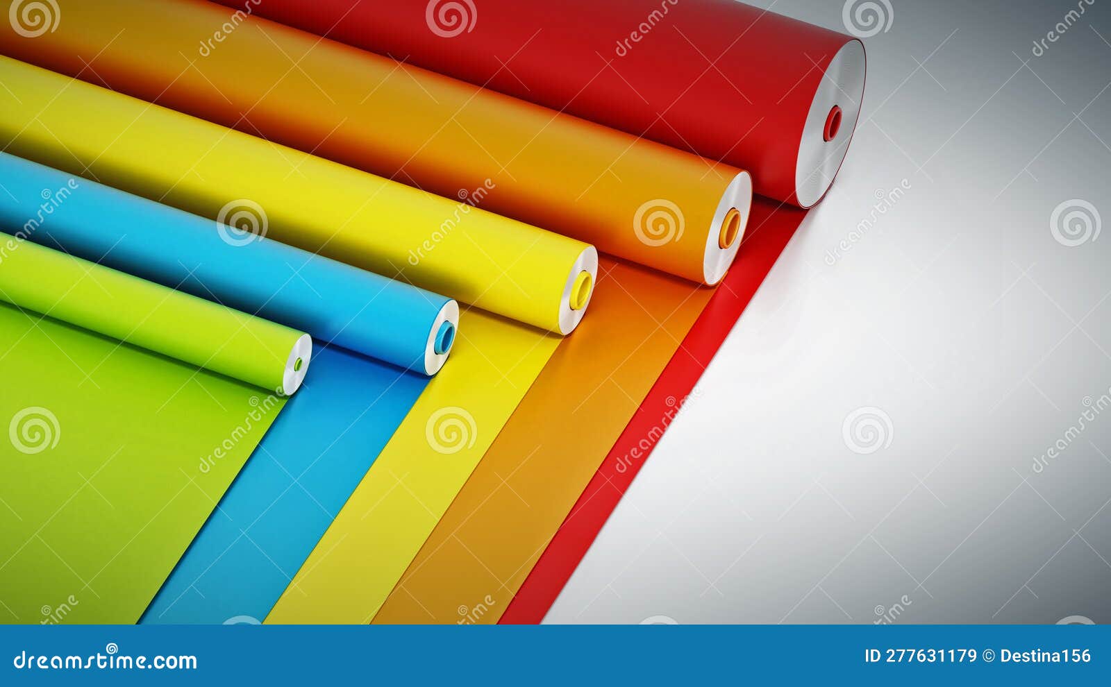 Colored Films. Red, Violet, Yellow And Green On Light Table Stock ...