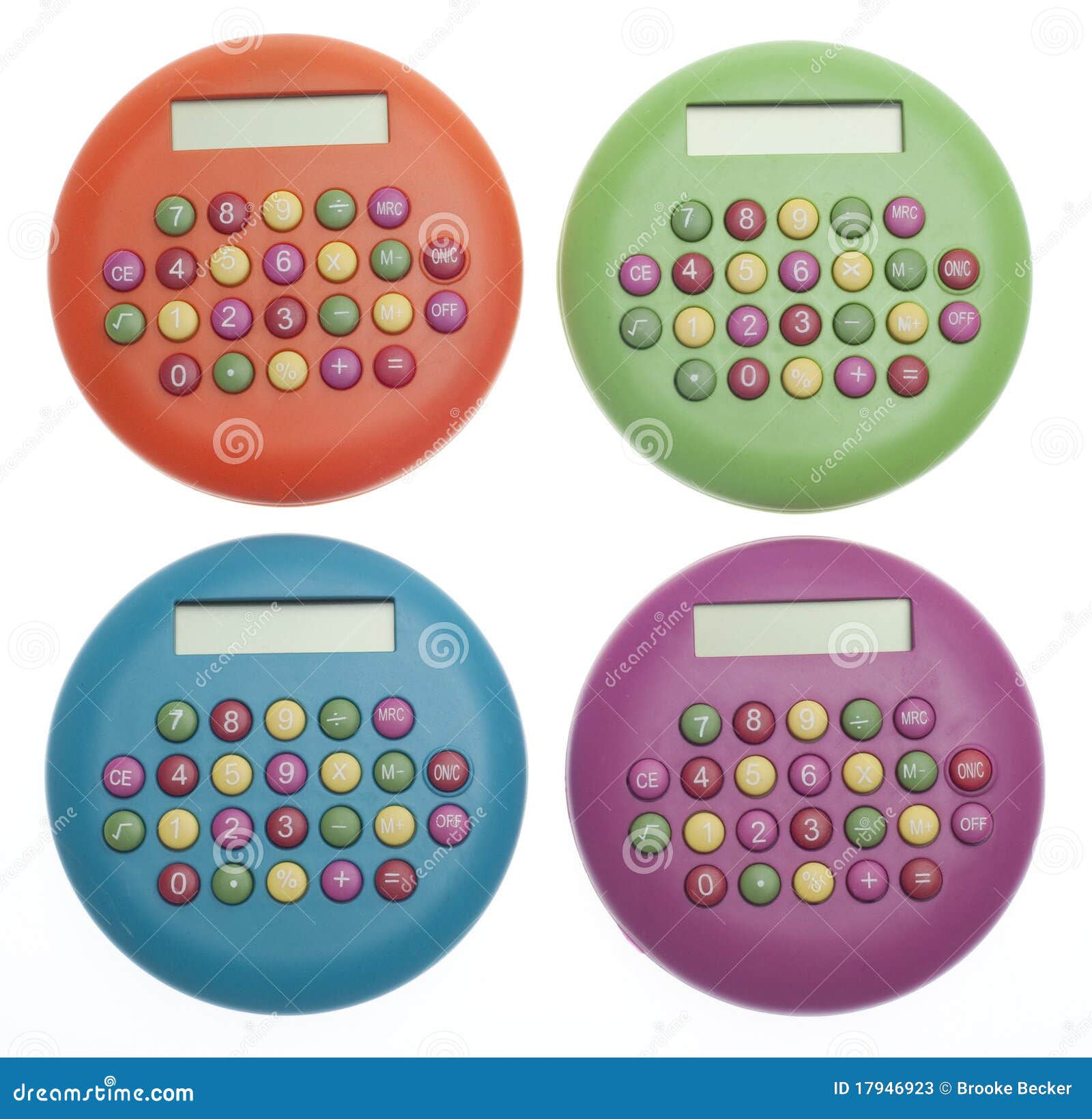 Vibrant Colored Calculators Stock Image - Image of multiply, collection ...