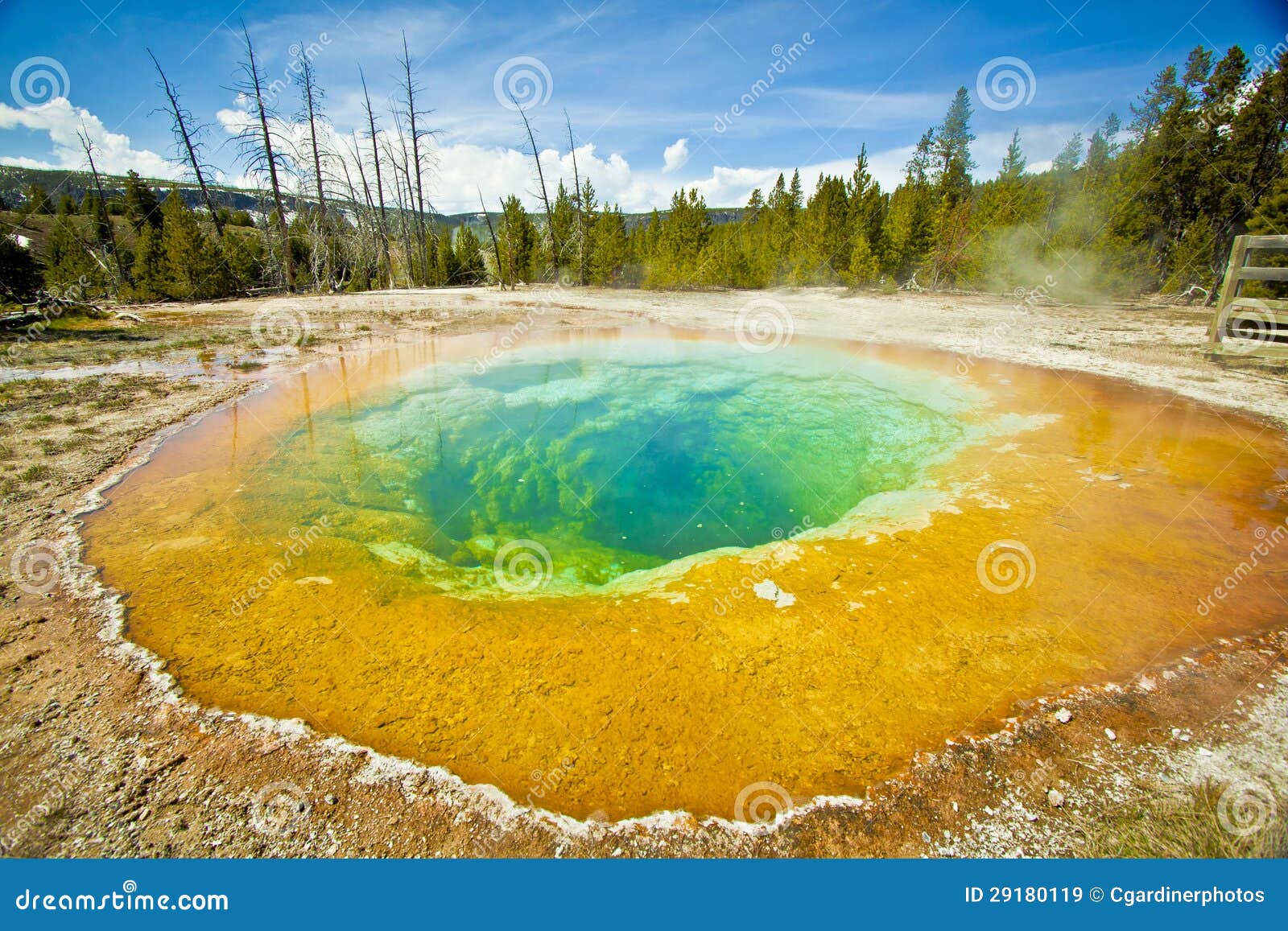 Vibrant Colored Mineral Pool Stock Image - Image of nature, yellowtsone ...