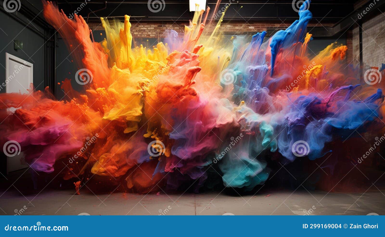 Vibrant Colored Paint Explosion Stock Illustration - Illustration of ...